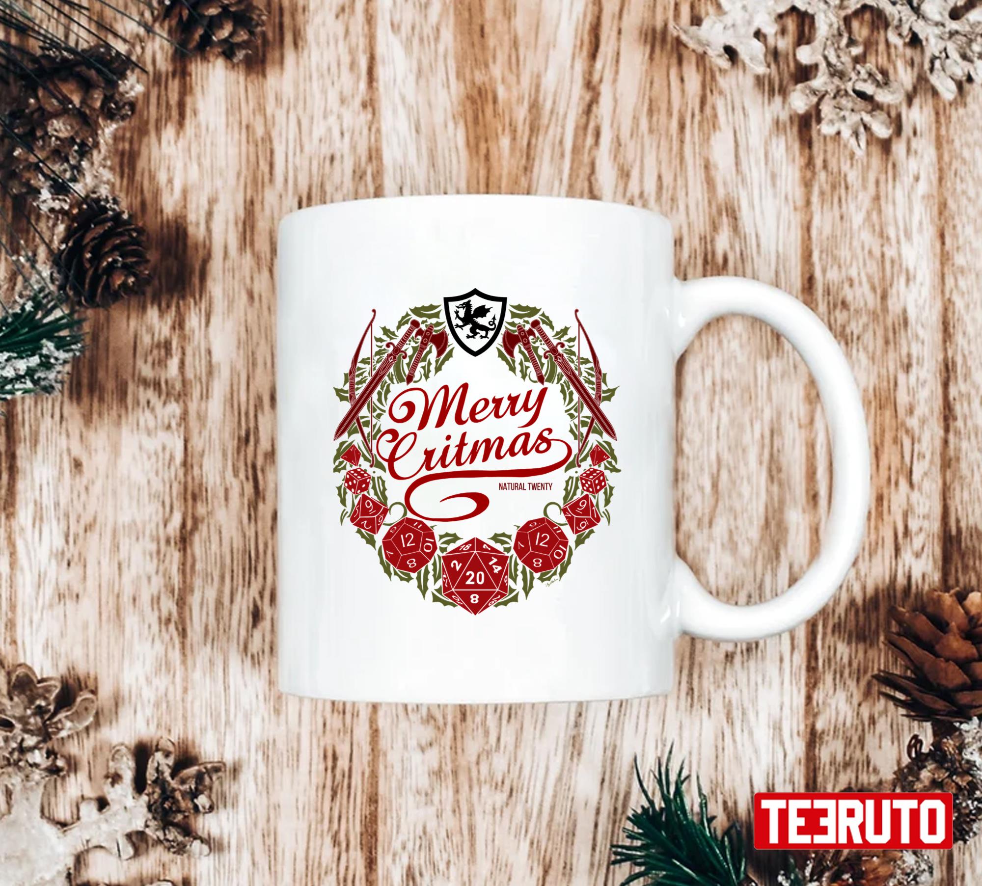 Critmas Colour Version Merry Christmas 11 oz Ceramic - Teeruto