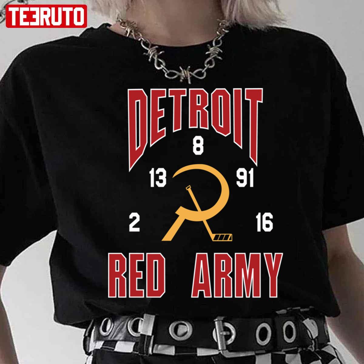 Detroit Red Wings Red Army Russian 5 Hockey Apparel Unisex Sweatshirt ...