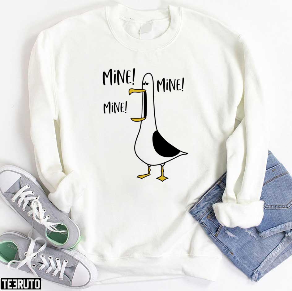 Finding Nemo Cartoon Seagull Mine Mine Mine Unisex Hoodie - Teeruto