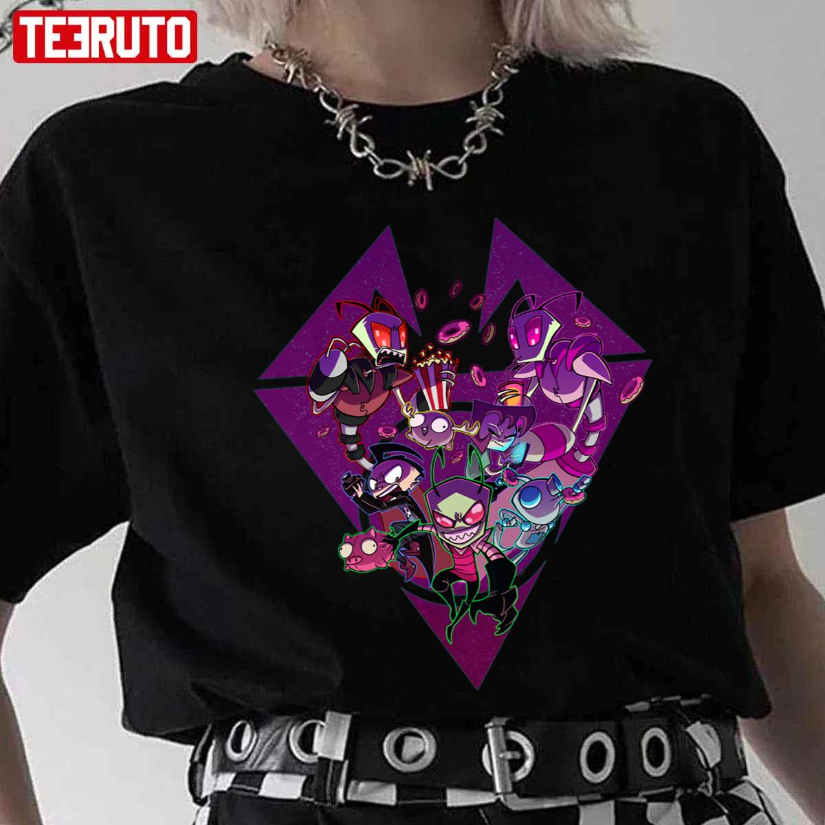 Geometric Design Invader Zim Unisex T-Shirt - Teeruto