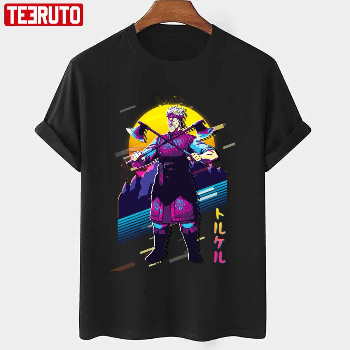 Japanese Vinland Saga Thorkell Sunset Retro Fanart Unisex T-Shirt - Teeruto
