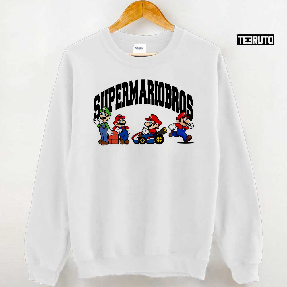 Logo Design Super Mario Bros Game Unisex Sweatshirt - Teeruto