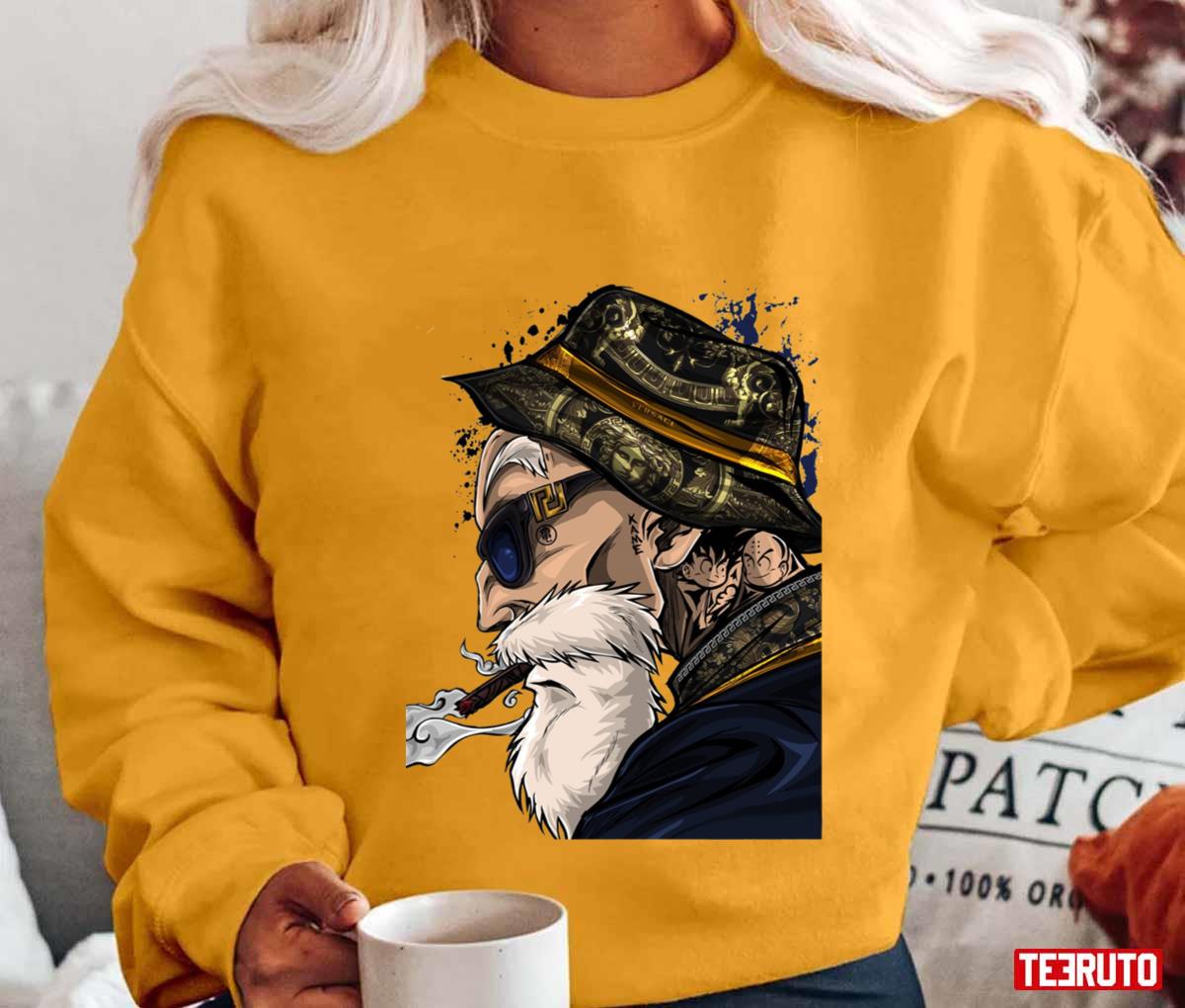 Master Roshi Smoking Dragon Ball Z Dbz Anime Manga Unisex T-Shirt - Teeruto