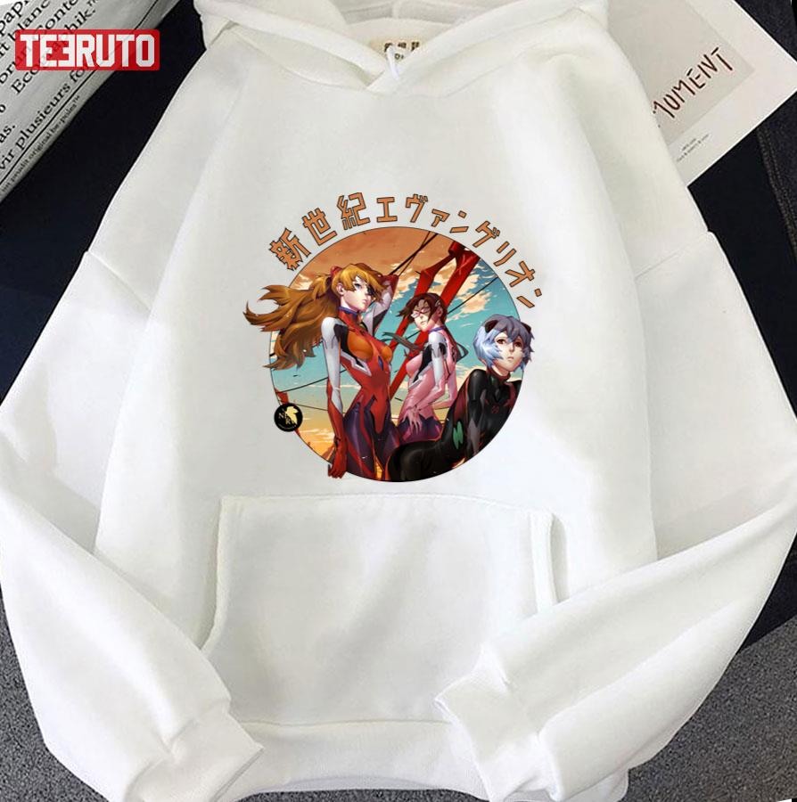 Mecha Girls Neon Genesis Evangelion Unisex Hoodie - Teeruto