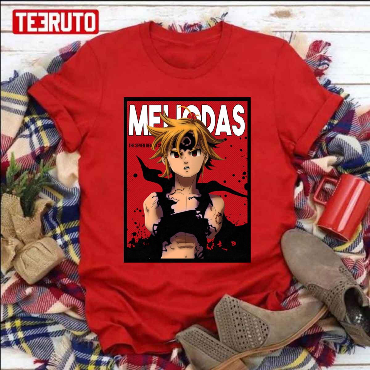 Meliodas The Seven Deadly Sins Red Comic Design Unisex Sweatshirt - Teeruto