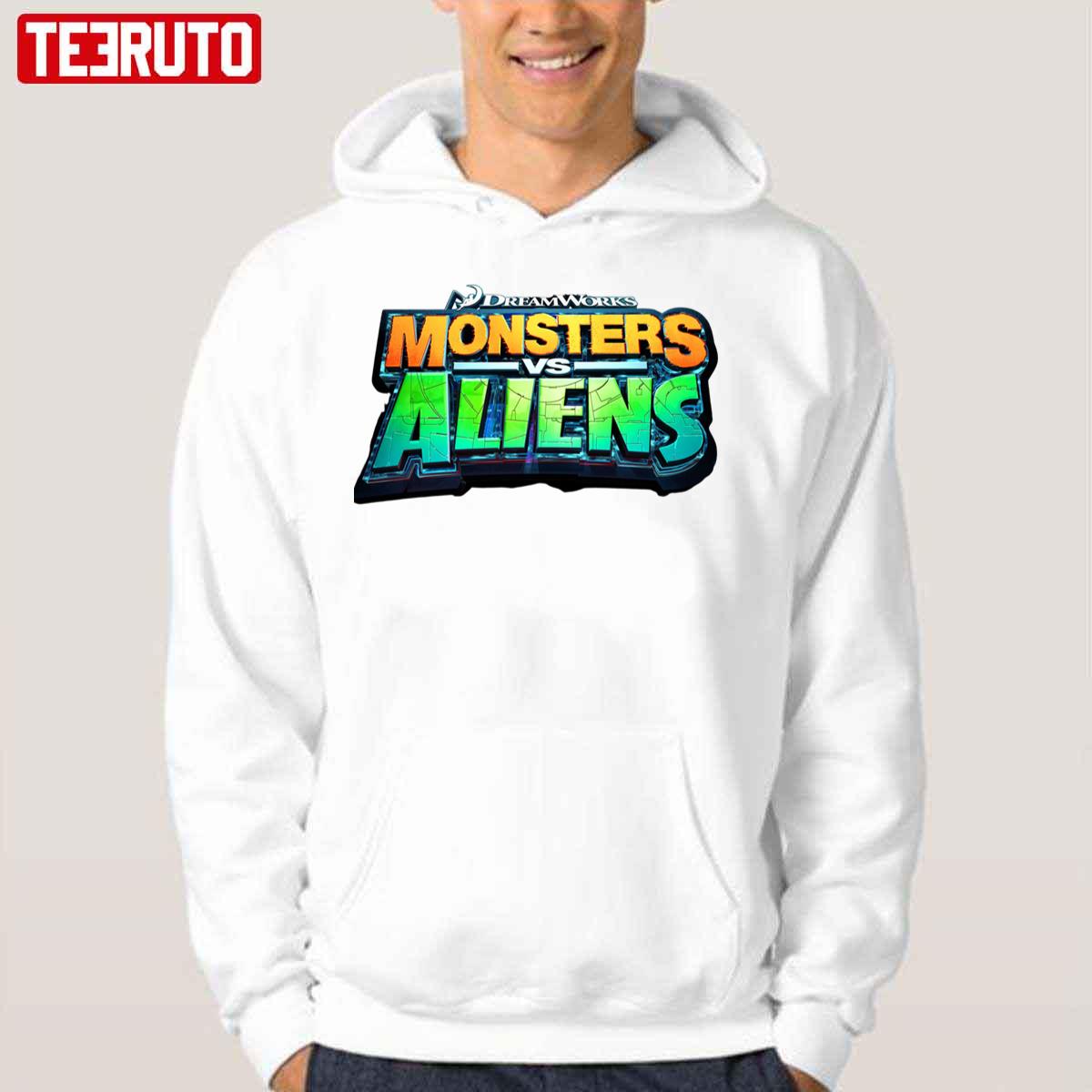 Monsters Vs Aliens Logo Cartoon Unisex Hoodie - Teeruto