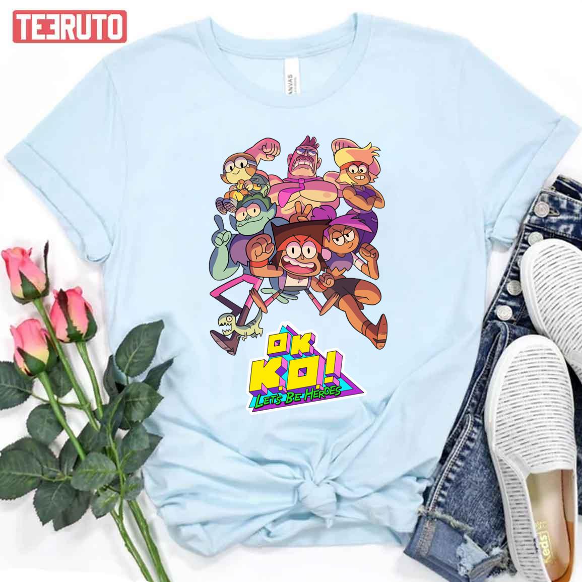 Ok Ko Let's Be Heroes Premium Scoop Unisex T-Shirt - Teeruto
