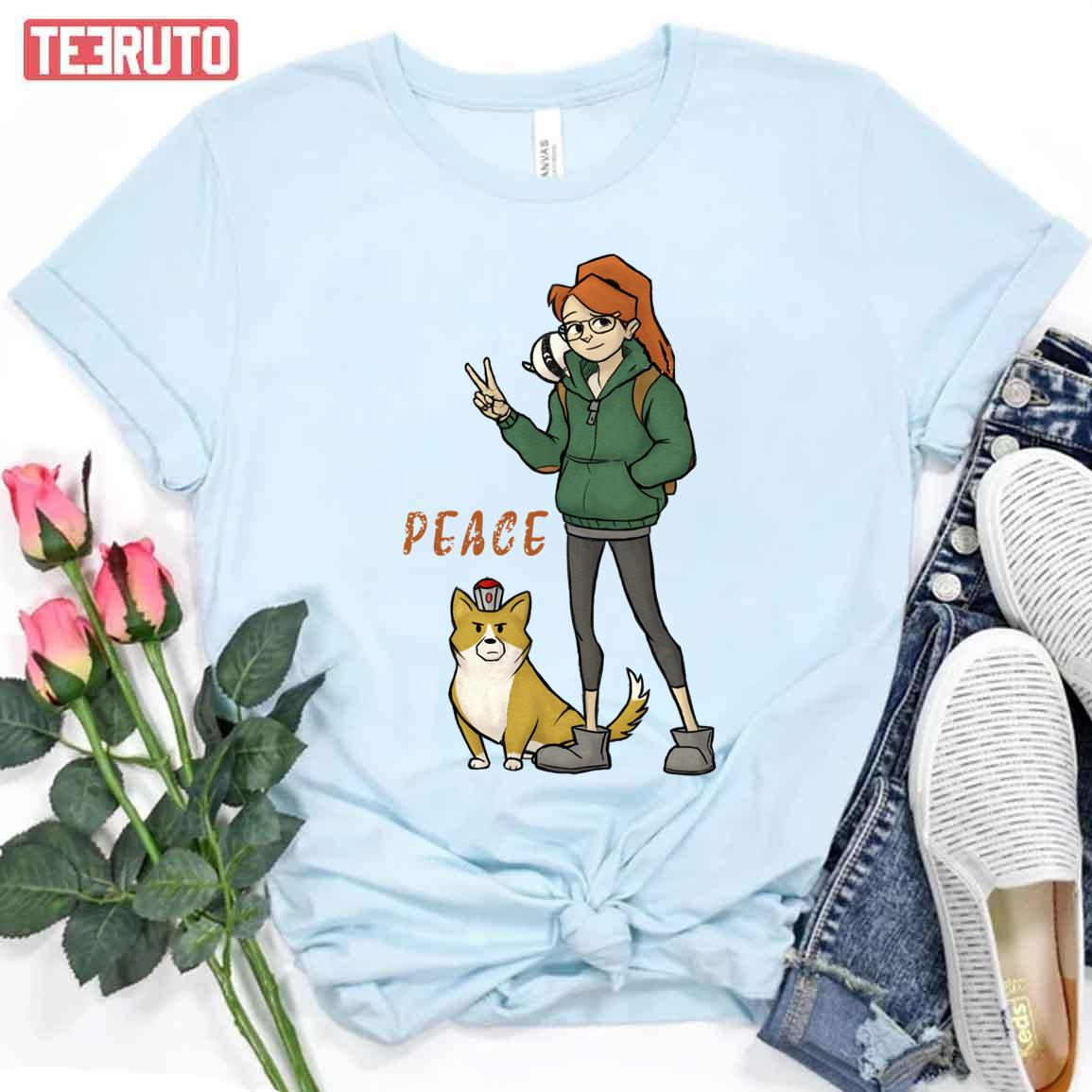Peace Cargi And Tulip Olsen Infinity Train Unisex T-Shirt - Teeruto