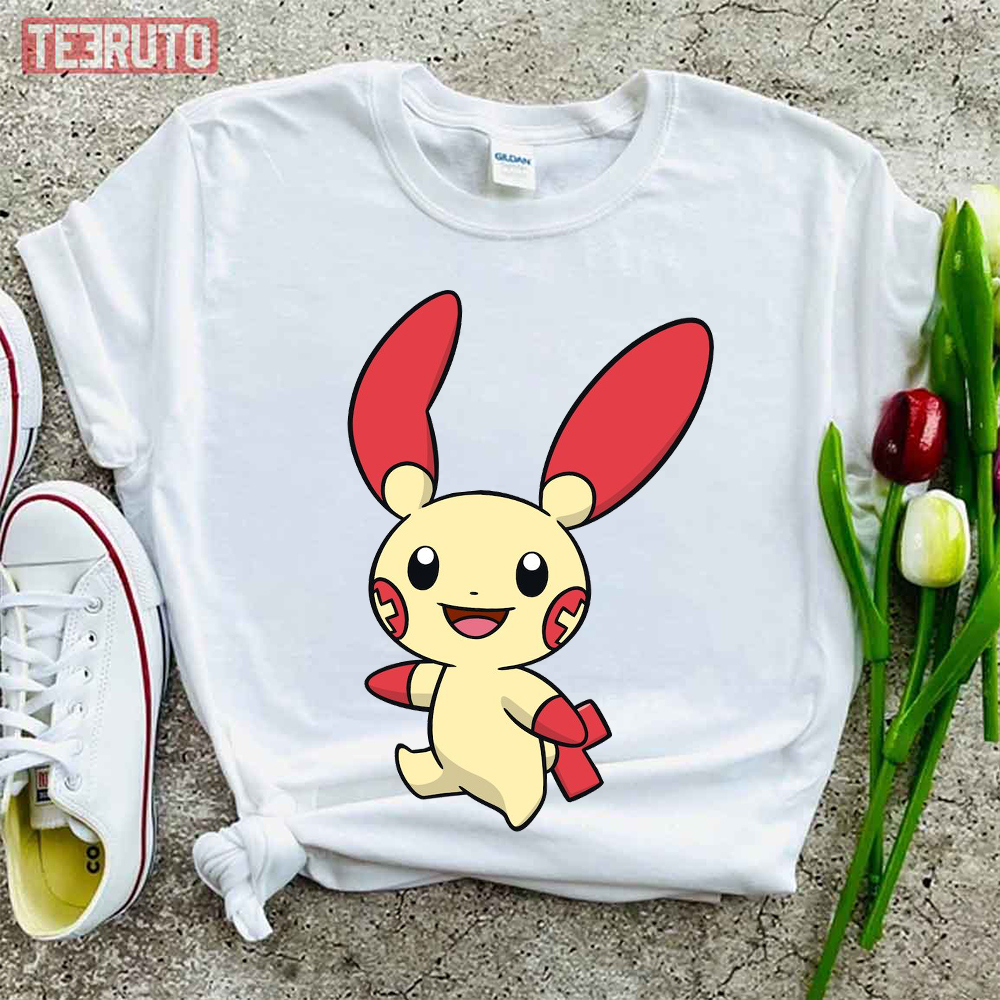 Plusle Purasuru Electric Type Pokémon Unisex T-Shirt - Teeruto