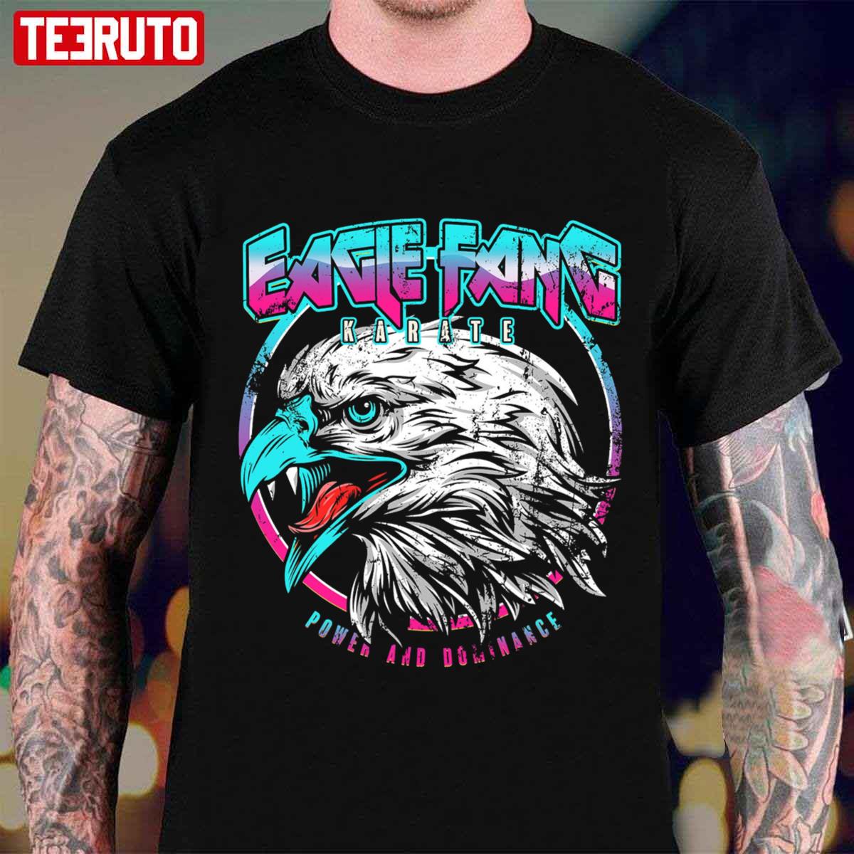 Power And Dominance Eagle Fang Karate Cobra Kai Blue Pink Neon Retro ...