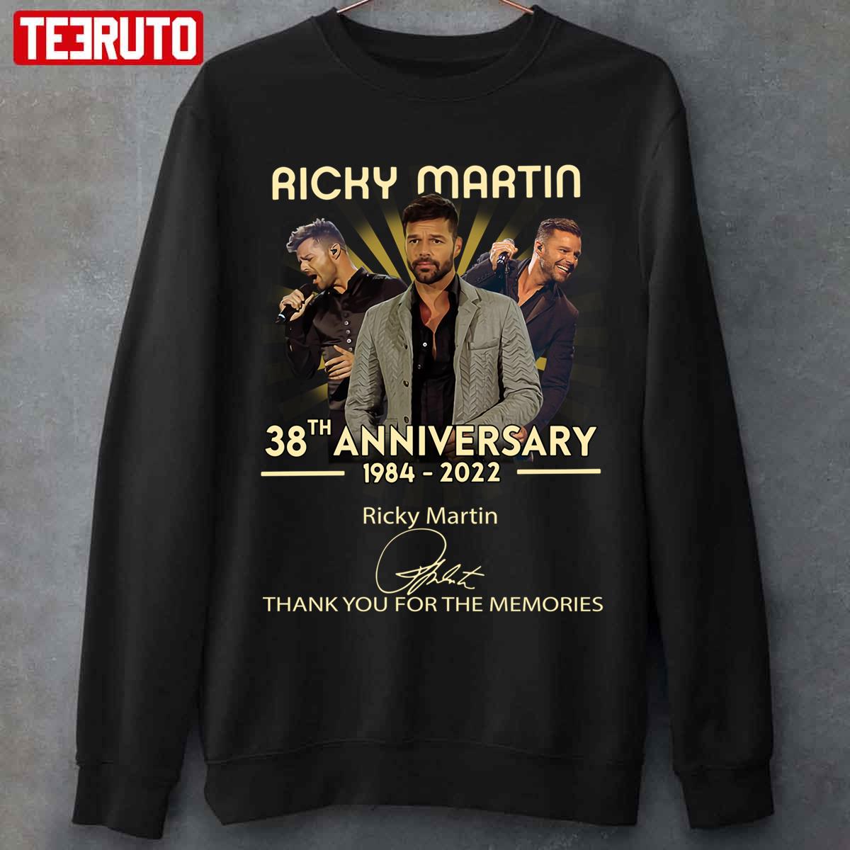 Ricky Martin 38th Anniversary 1984 2022 Signature Thank You For The ...