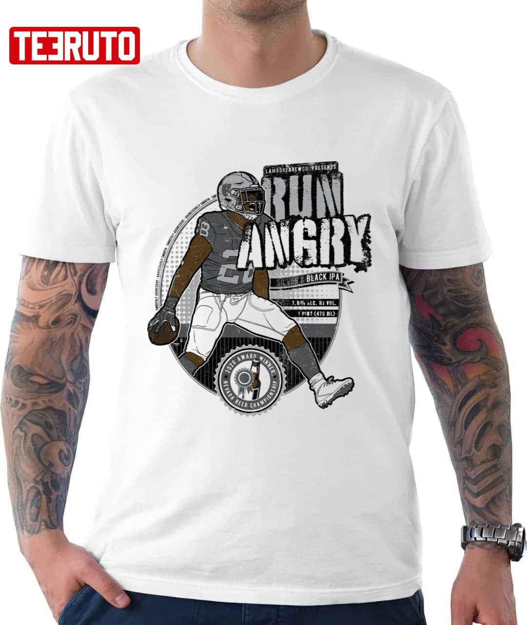Run Angry Silver & Black Ipa Craft Beer Label Josh Jacobs Design Unisex ...