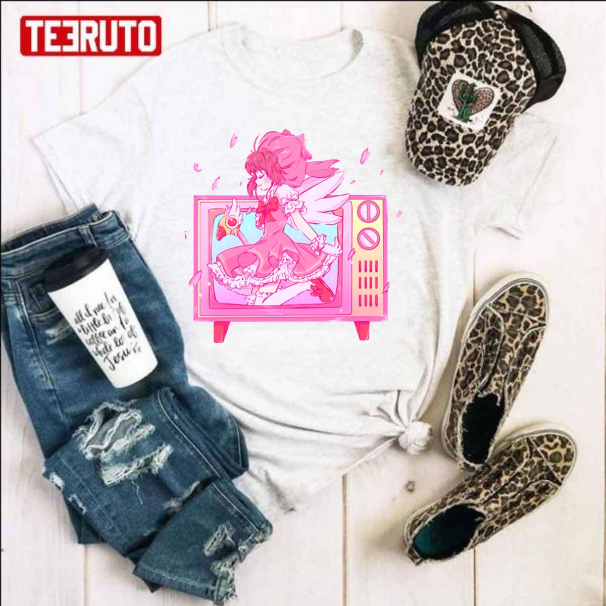 Sakura Retro Tv Design Cardcaptor Sakura Unisex Hoodie - Teeruto