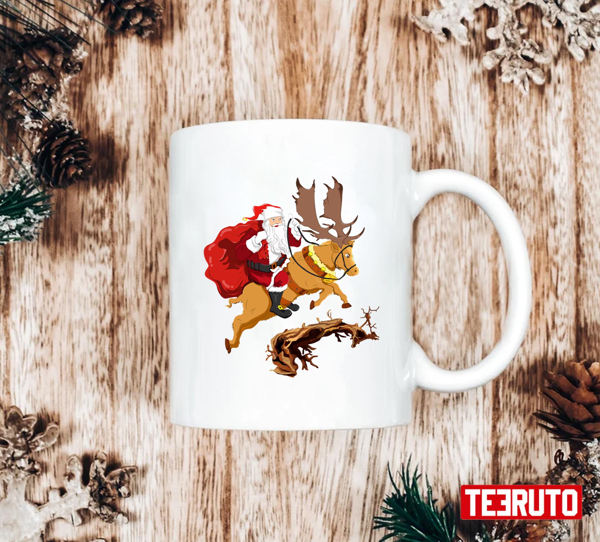 Santa And The Present Pack Merry Christmas 2022 11 oz Ceramic - Teeruto