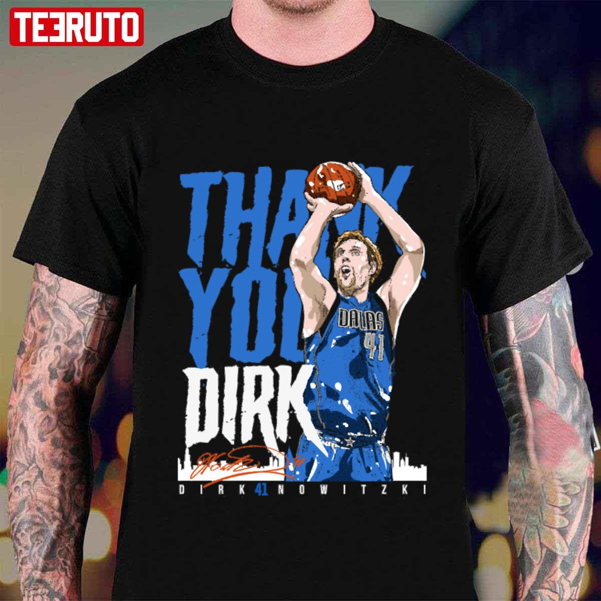 Thank You Dirk Gift Idea Luka Dirk Mavericks Unisex T-Shirt - Teeruto