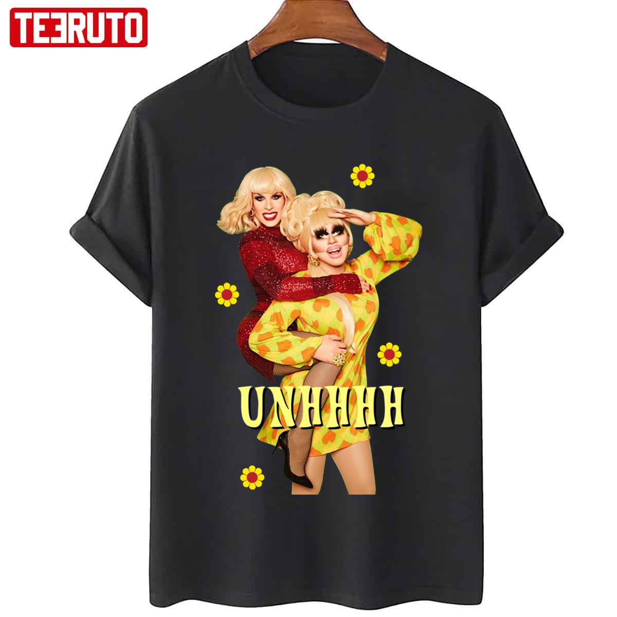 Unhhhh Funny Sigh In Trixie & Katya Unisex Hoodie - Teeruto