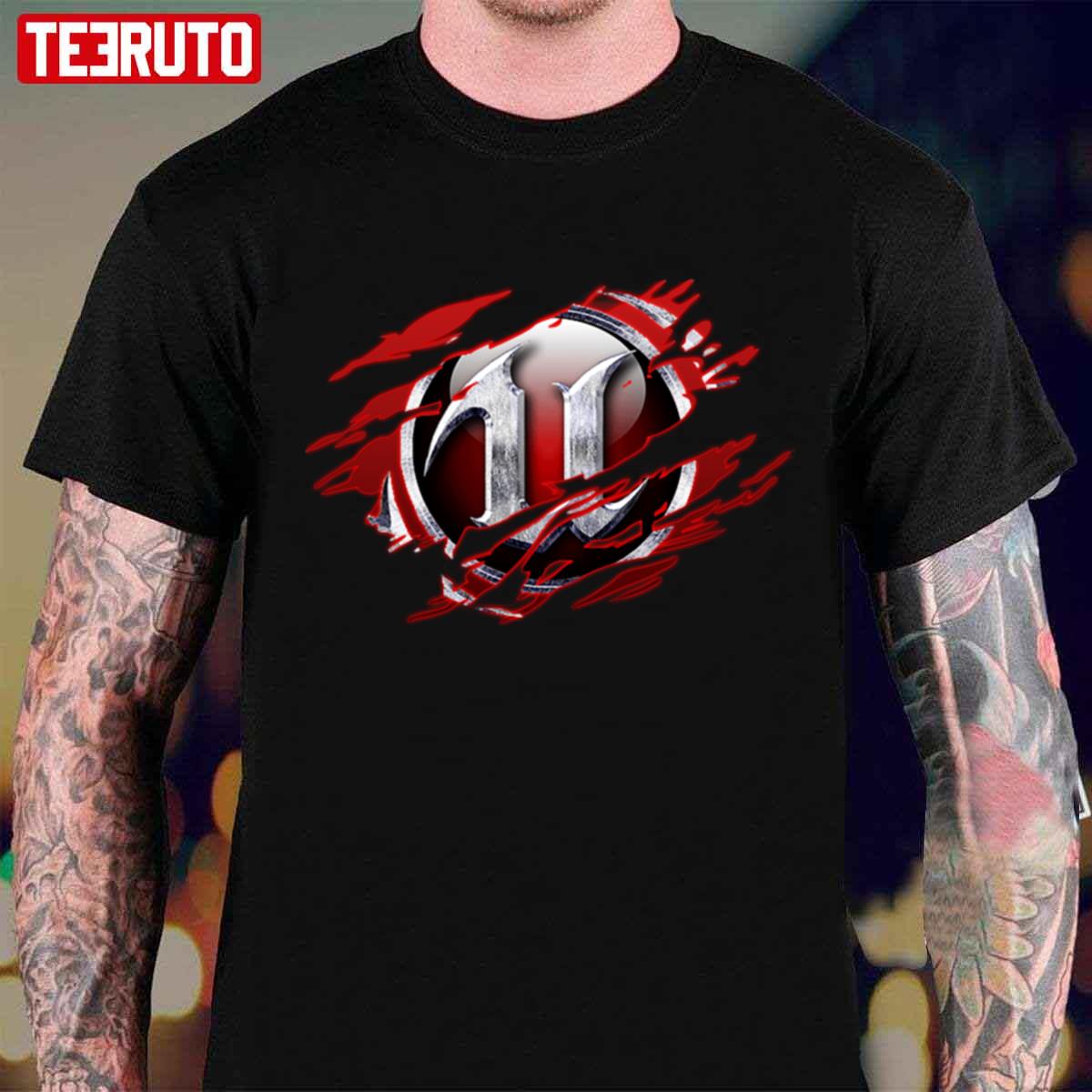 Unreal Ripped Epic Games Unisex T-Shirt - Teeruto
