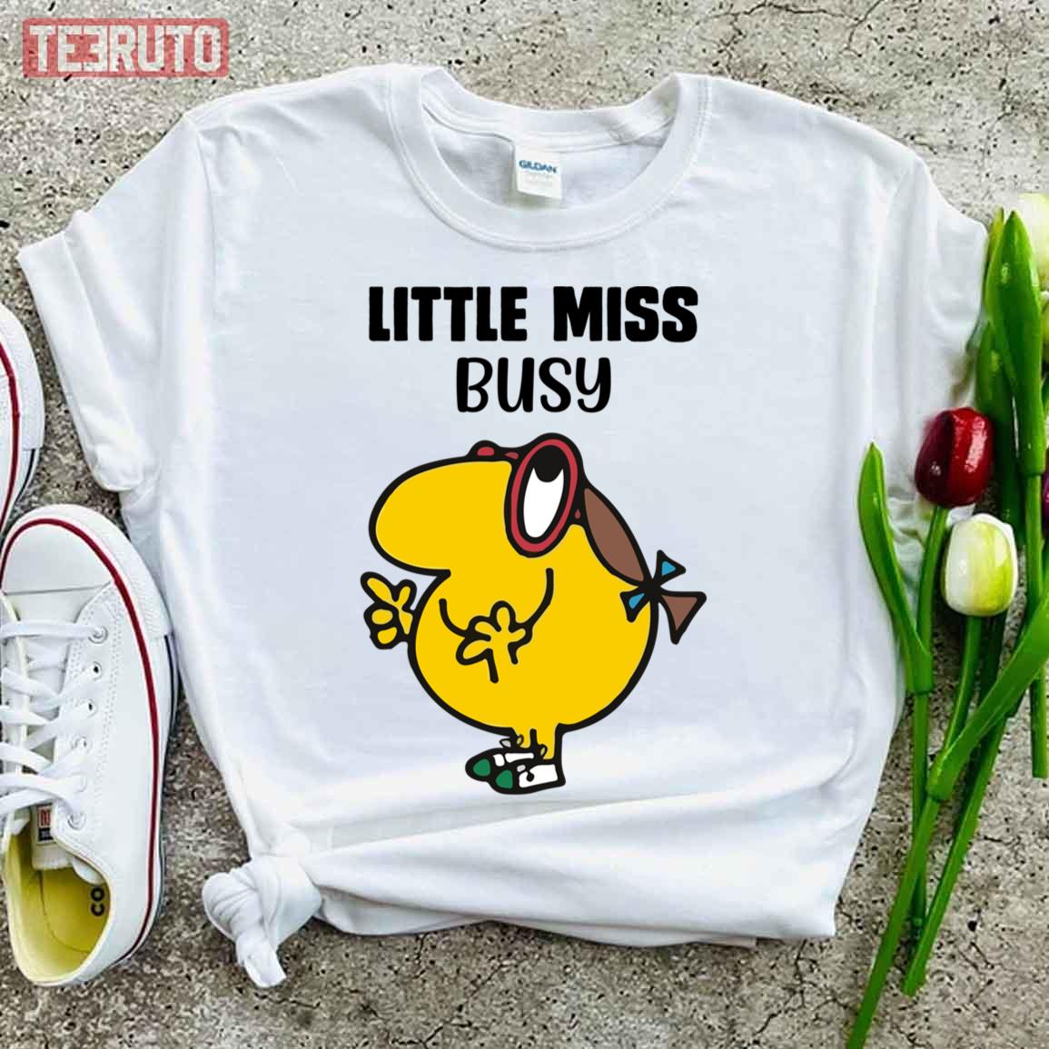 Big Glasses Little Miss Busy Unisex T-Shirt - Teeruto