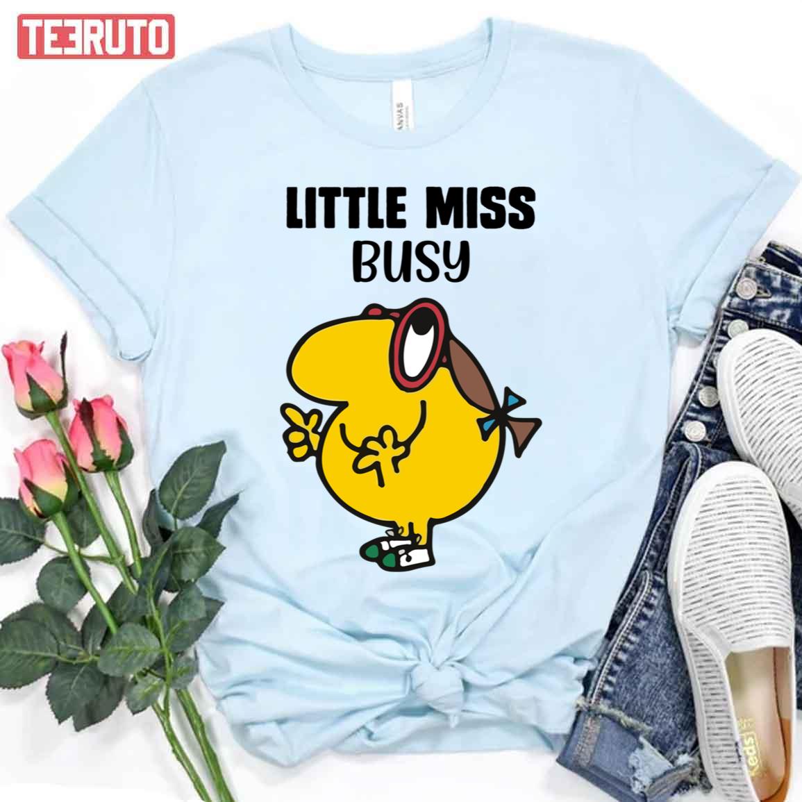 Big Glasses Little Miss Busy Unisex T-Shirt - Teeruto