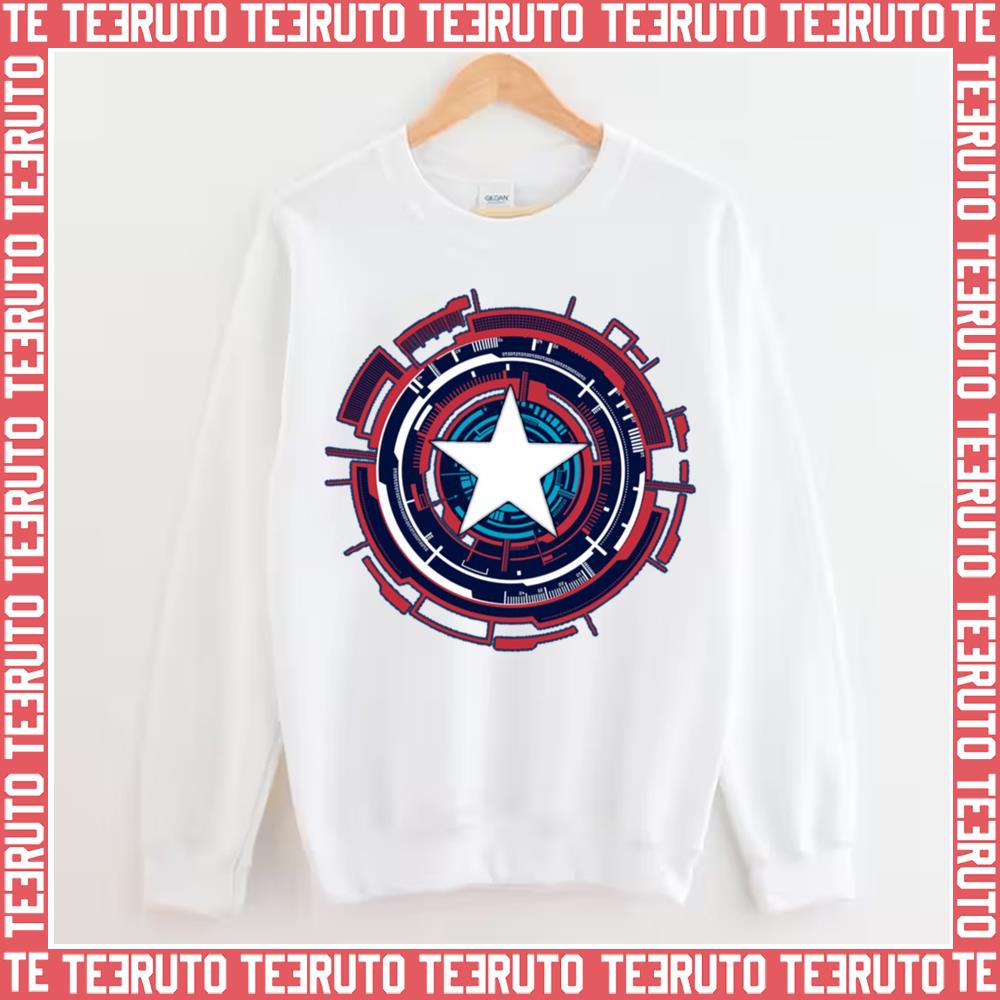 Captain America Hero Futuristic Logo Marvel Unisex Sweatshirt - Teeruto