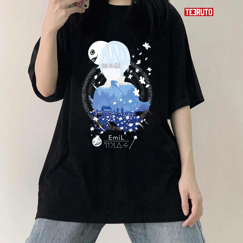Emil Negative Space Nier Unisex T-Shirt - Teeruto