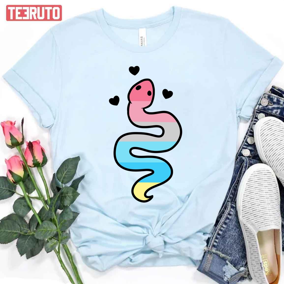 Genderflux Pride Snake Lgbtq Pride Month Unisex T-Shirt - Teeruto