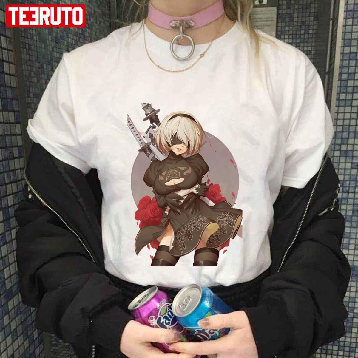 Hot Sexy Nier Automata 2b Pod Shot Unisex T-Shirt - Teeruto