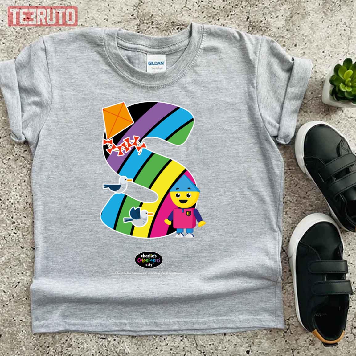 Initial S Charlie's Colorforms City Unisex T-Shirt - Teeruto