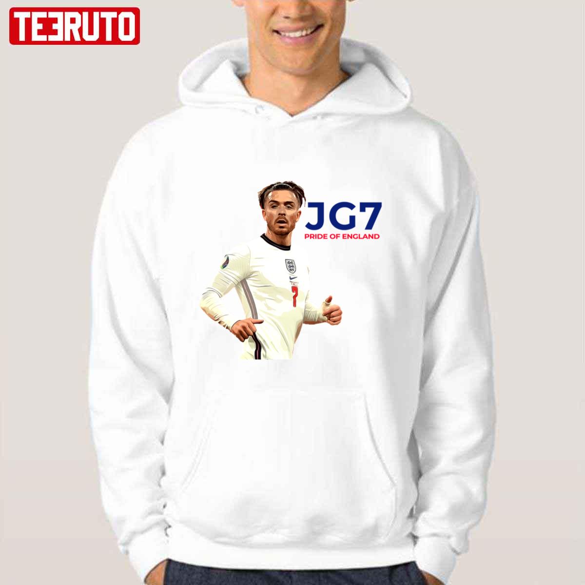 Jg7 Jack Grealish Pride Of England Unisex Hoodie - Teeruto