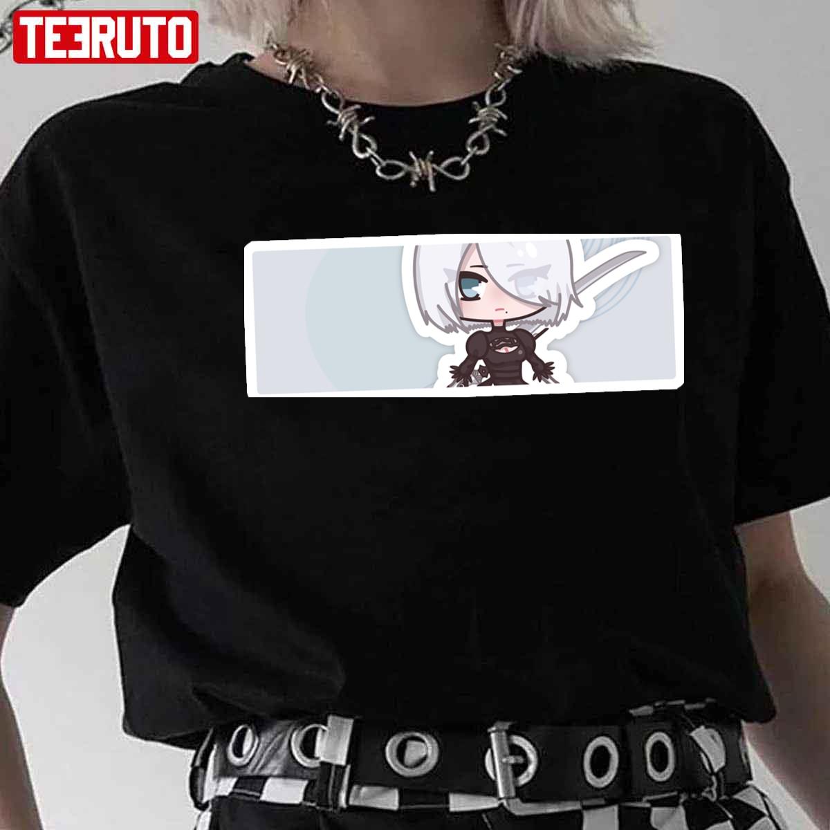 Kawaii Soldier 2b Chibi Ver Nier Unisex T-Shirt - Teeruto