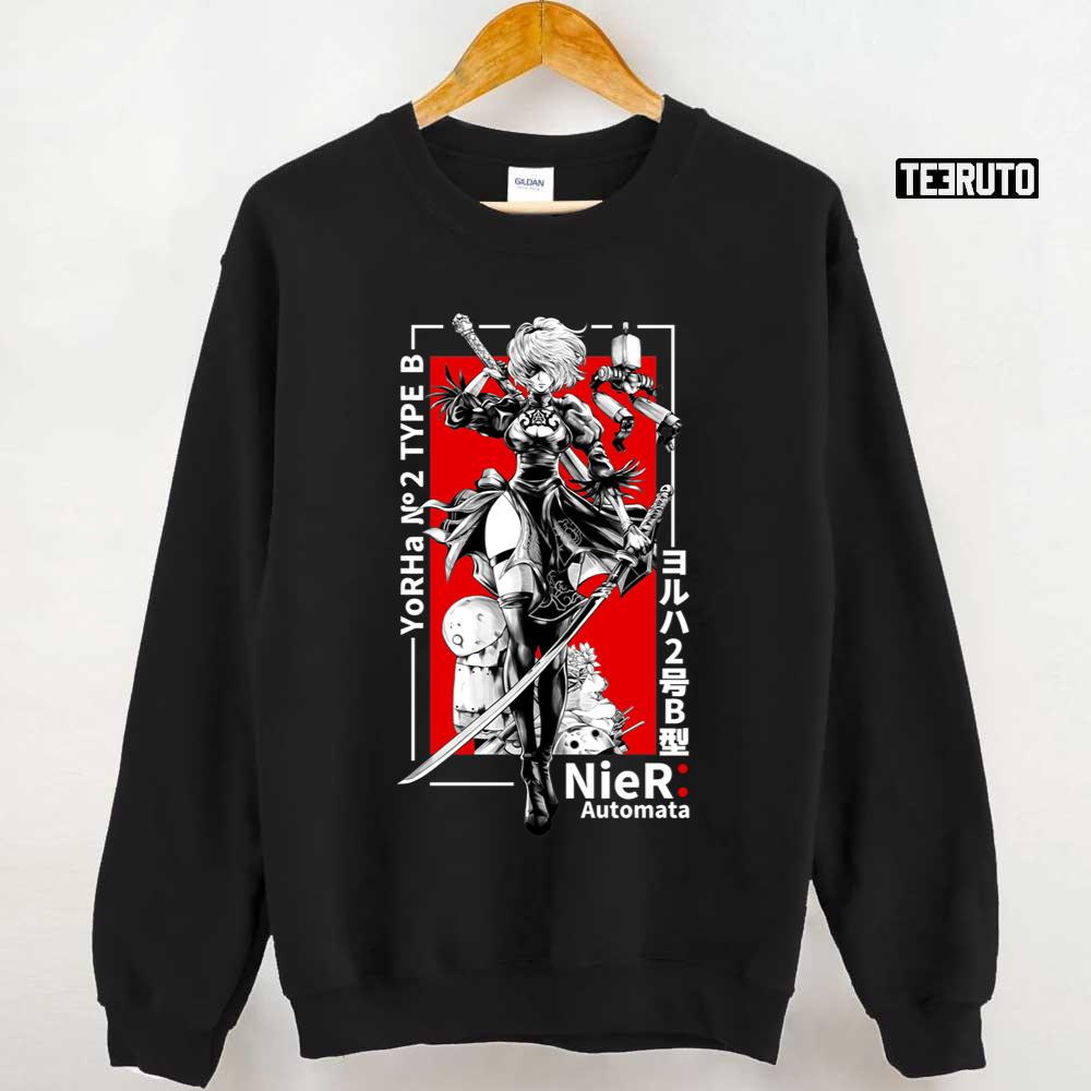 Manga Game Anime Nier Automata 2b Cool Girl Unisex T-Shirt - Teeruto