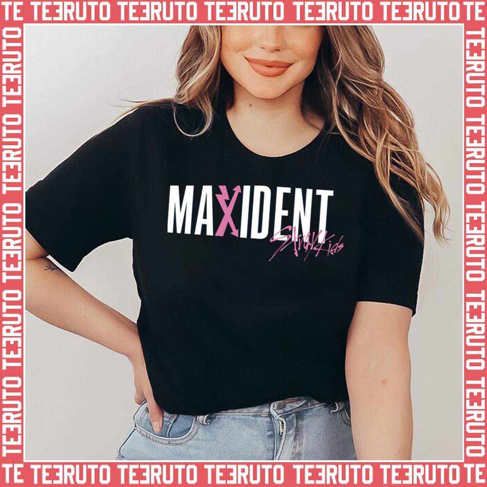 Maxident Stray Kids Pink Logo Unisex T-Shirt - Teeruto