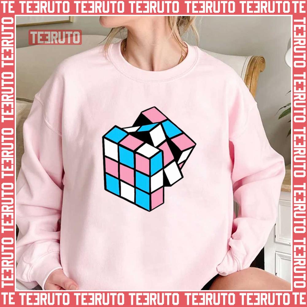 Sneaky Pride Pink Blue And White Rubik’s Cube Trans Lgbtq Pride Month ...