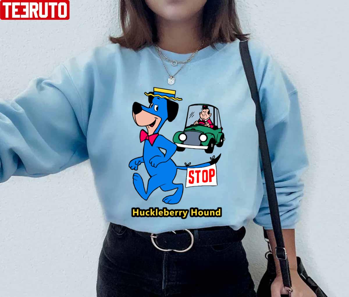 Stop Sign Huckleberry Hound Unisex Sweatshirt - Teeruto