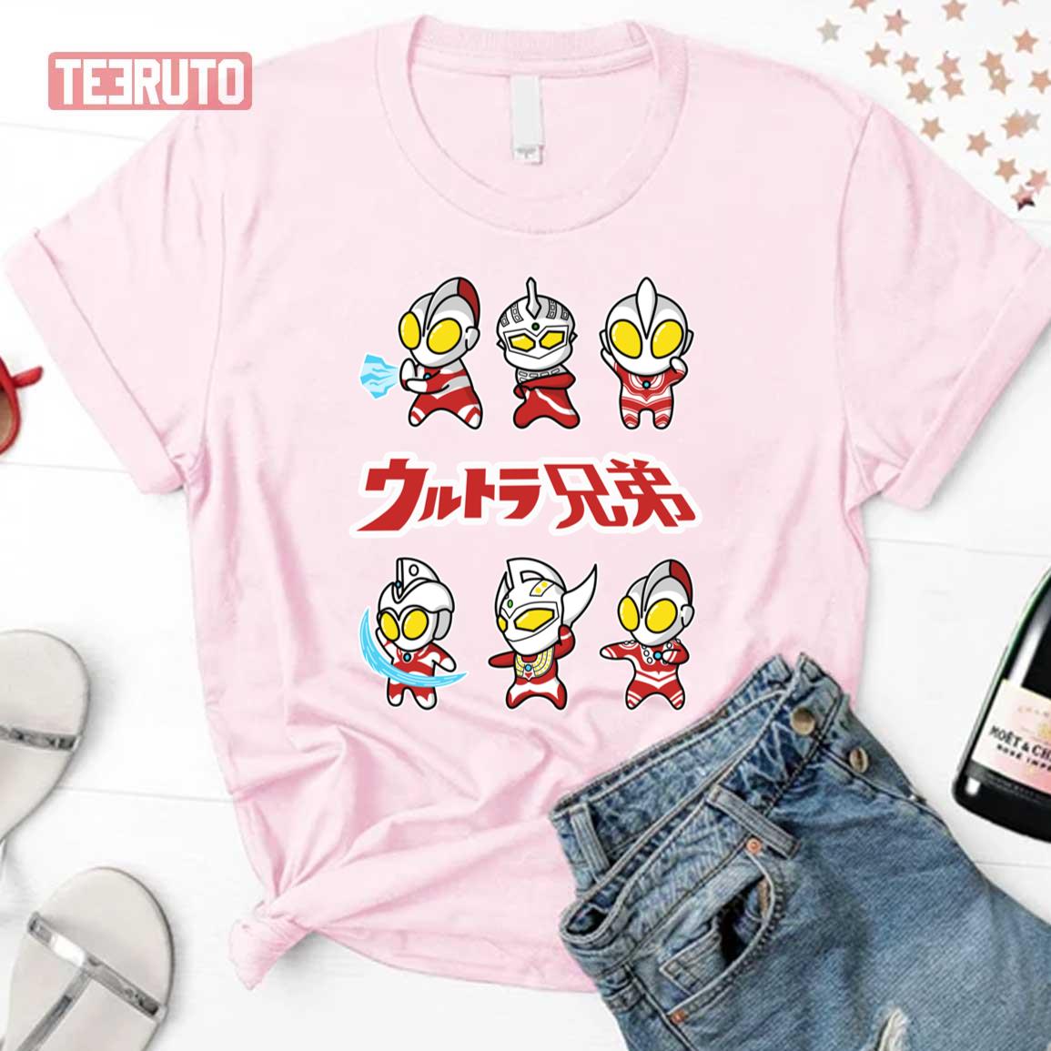The Ultra Brothers In A Chibi Style Kawaii Ultraman Unisex Sweatshirt ...