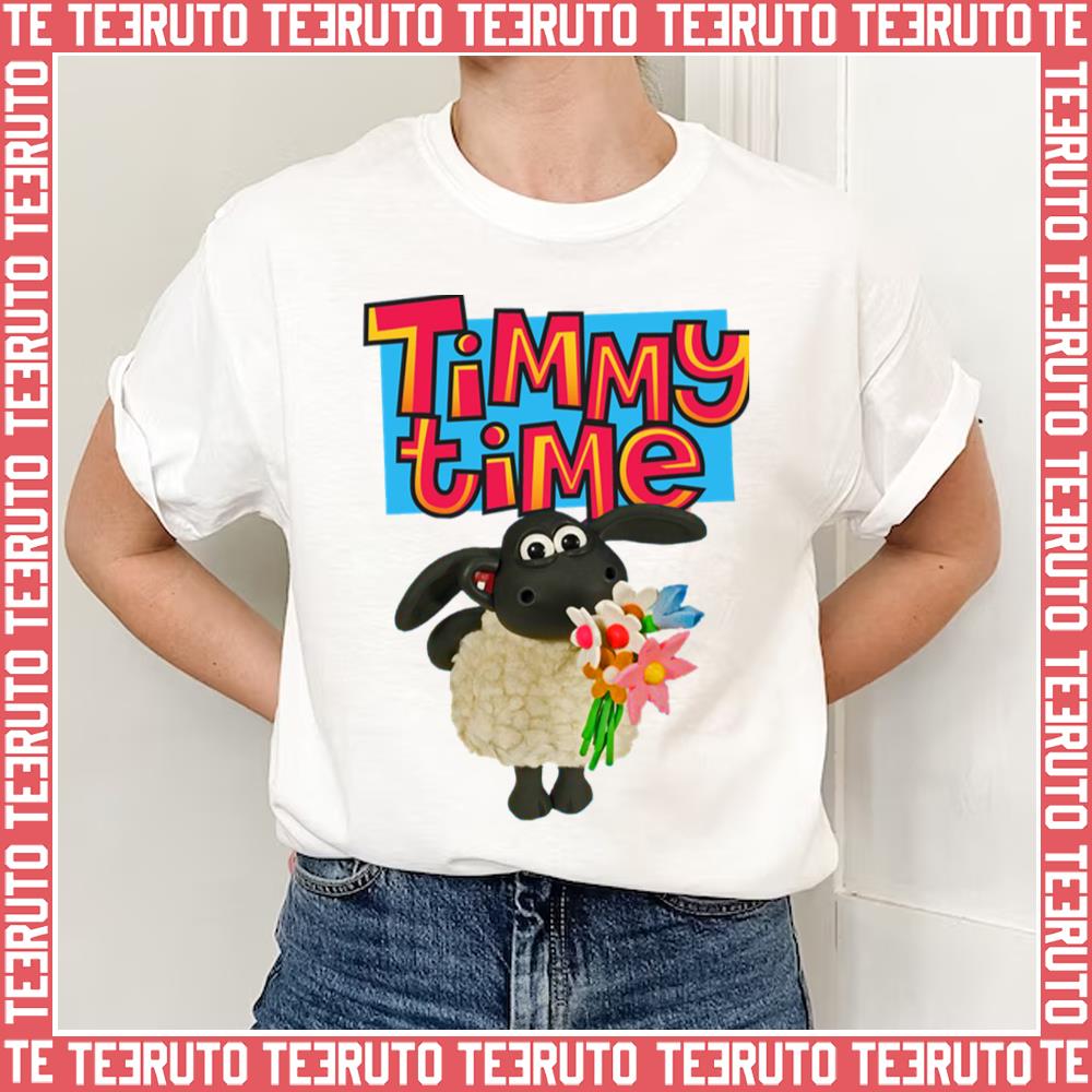 Timmy Time With Flower Shaun The Sheep Unisex T-Shirt - Teeruto