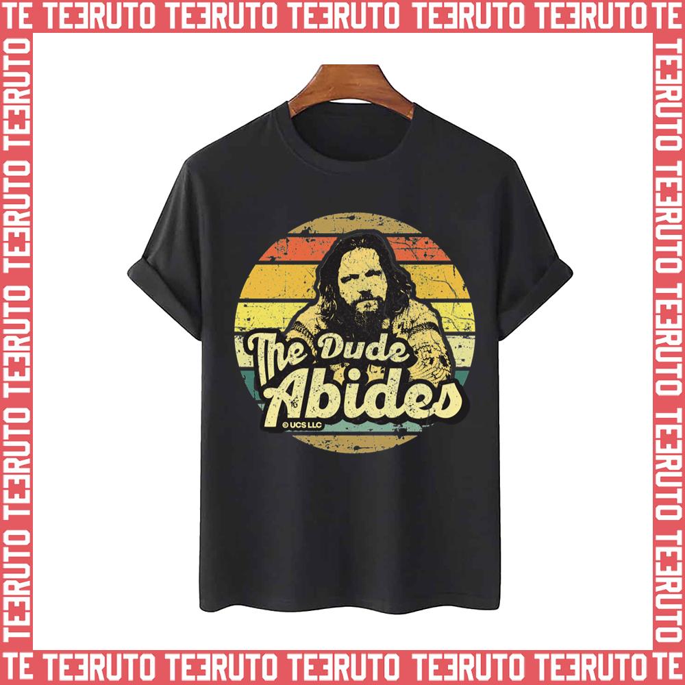 Distressed Design The Big Lebowski The Dude Abides Unisex T-Shirt - Teeruto