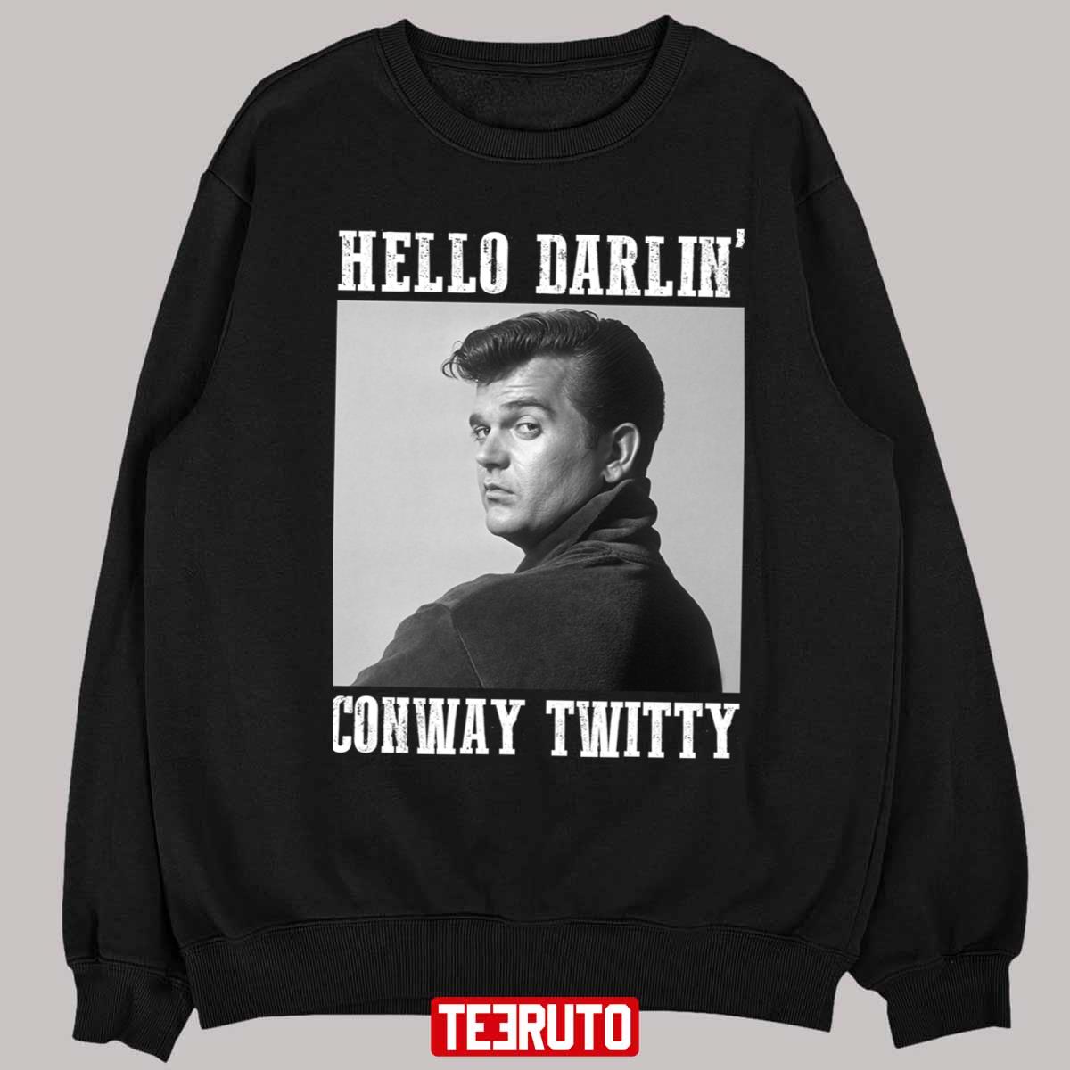 Hello Darlin' Country Legend Fanart Conway Twitty Unisex T-Shirt - Teeruto