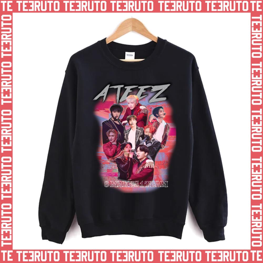 Kpop Merch Old Retro Knock Off Ateez Unisex T-Shirt - Teeruto