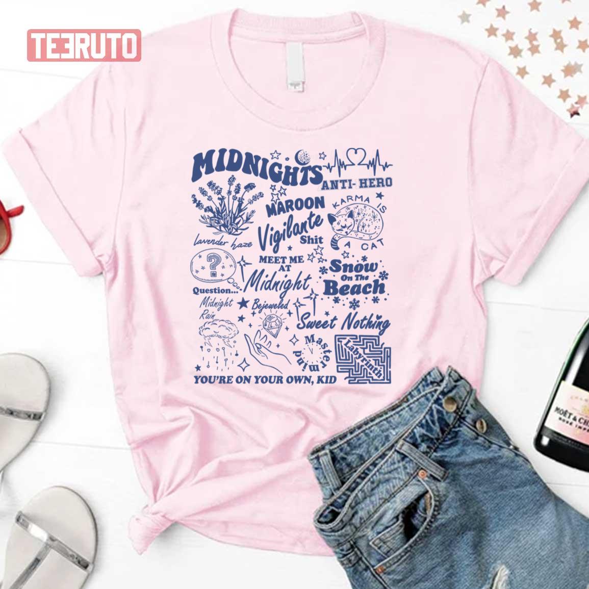 Midnights Album Aesthetic Taylor Fan Unisex T-Shirt - Teeruto