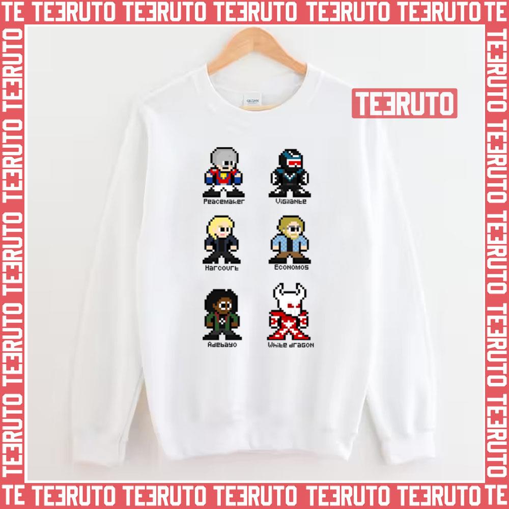 Peacemaker Characters Pixel Art Unisex Sweatshirt - Teeruto