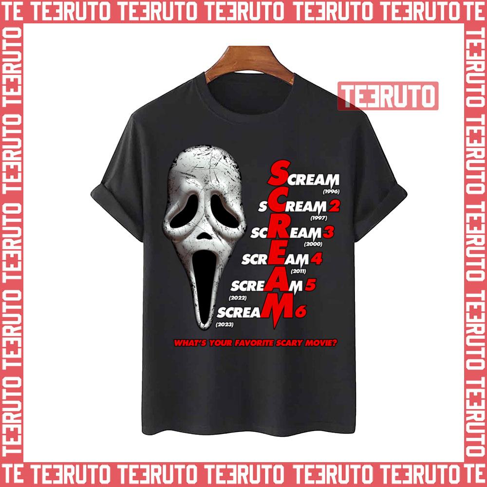 Scream Franchise 2023 Design Unisex T-Shirt - Teeruto