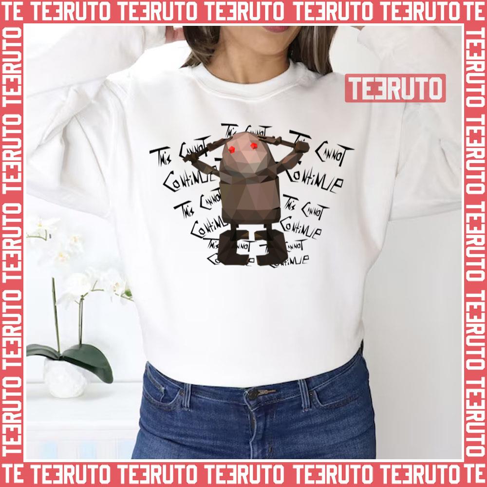 This Cannot Continue Nier Automata Robot Unisex Sweatshirt - Teeruto