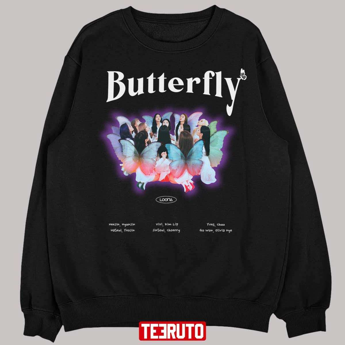 Butterfly Album Cover Loona Band Unisex T-Shirt - Teeruto