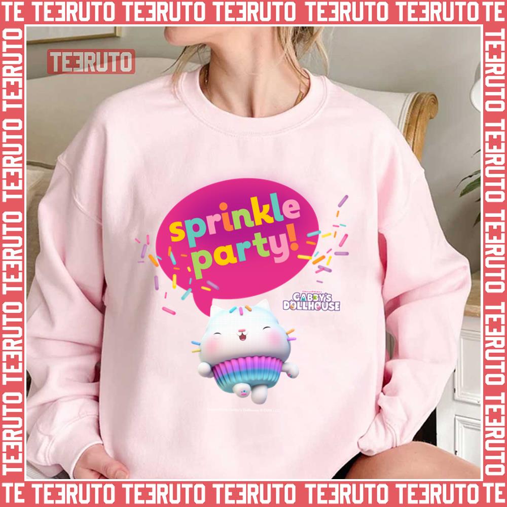 Cakey Cat Sprinkle Paws Gabby's Dollhouse Unisex T-Shirt - Teeruto