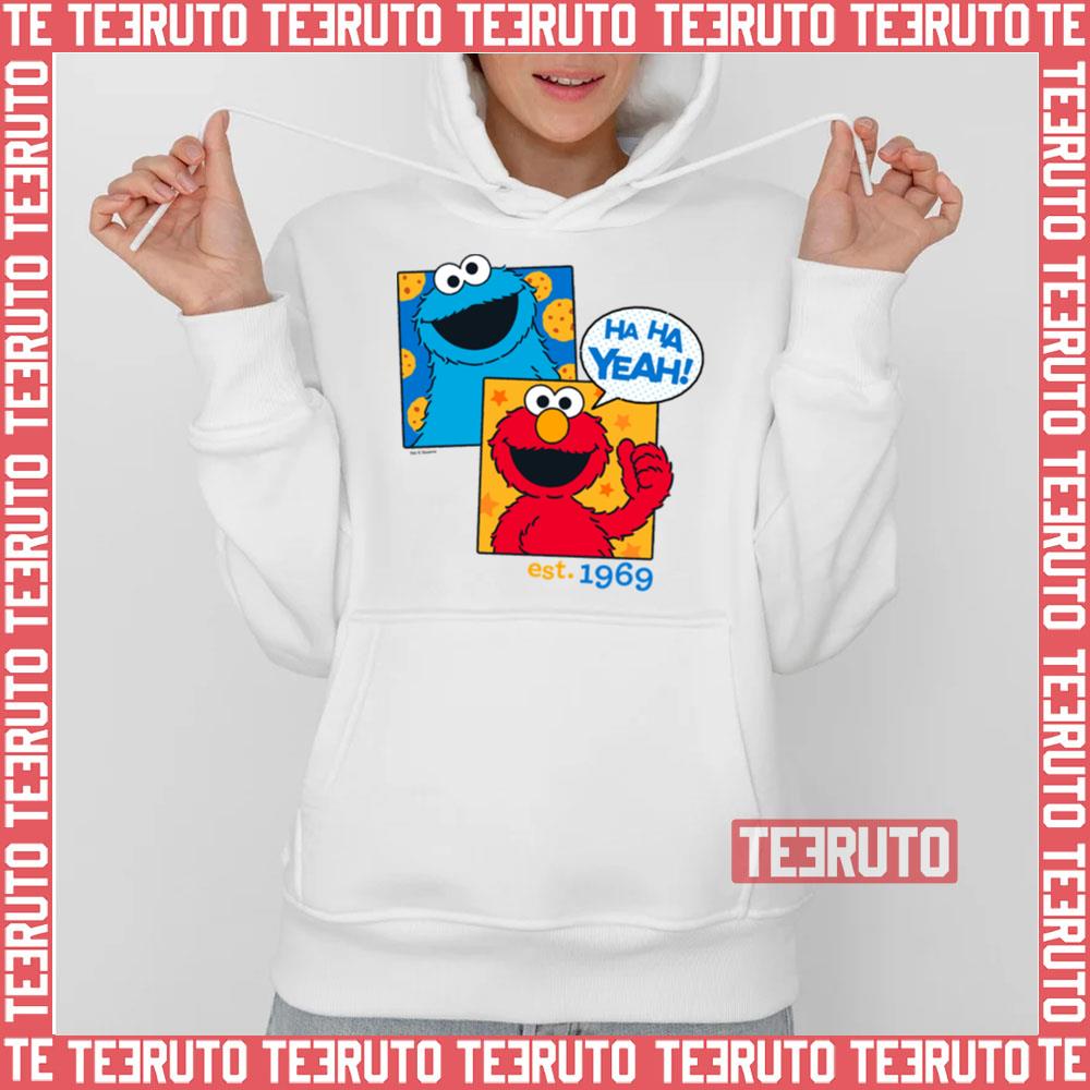 Cookie Monster & Elmo Ha Ha Yeah Sesame Street Unisex T-Shirt - Teeruto