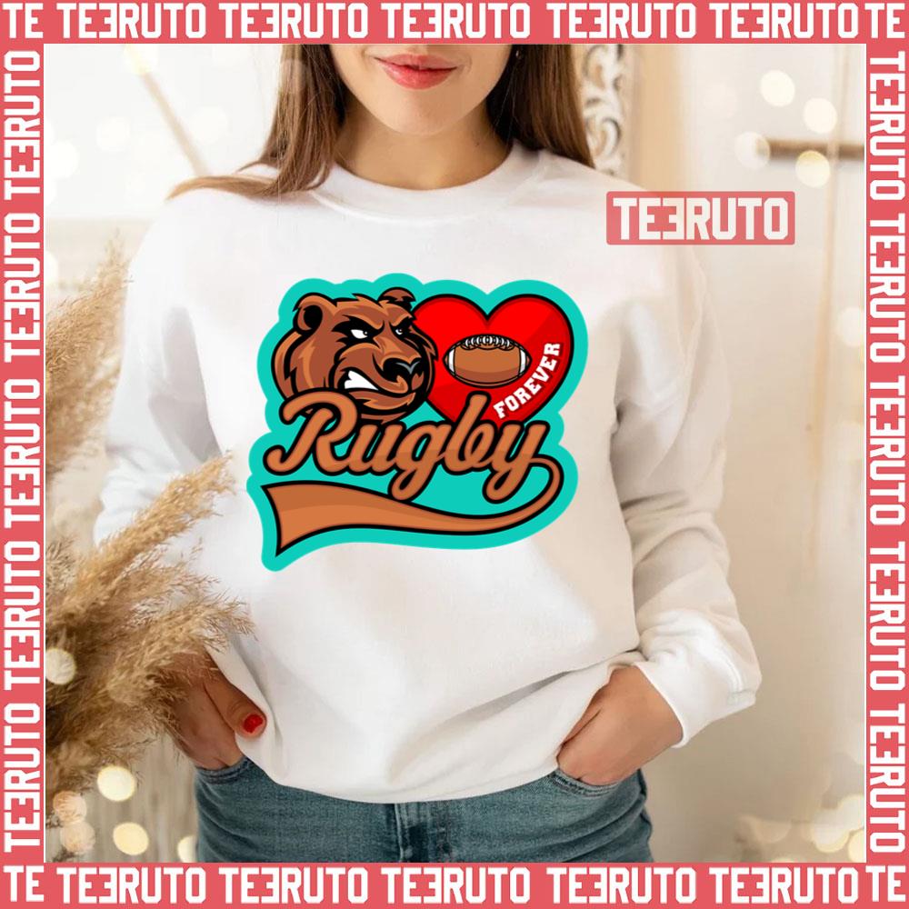 I Love Rugby Rugby Bear And Ball Unisex T-Shirt - Teeruto