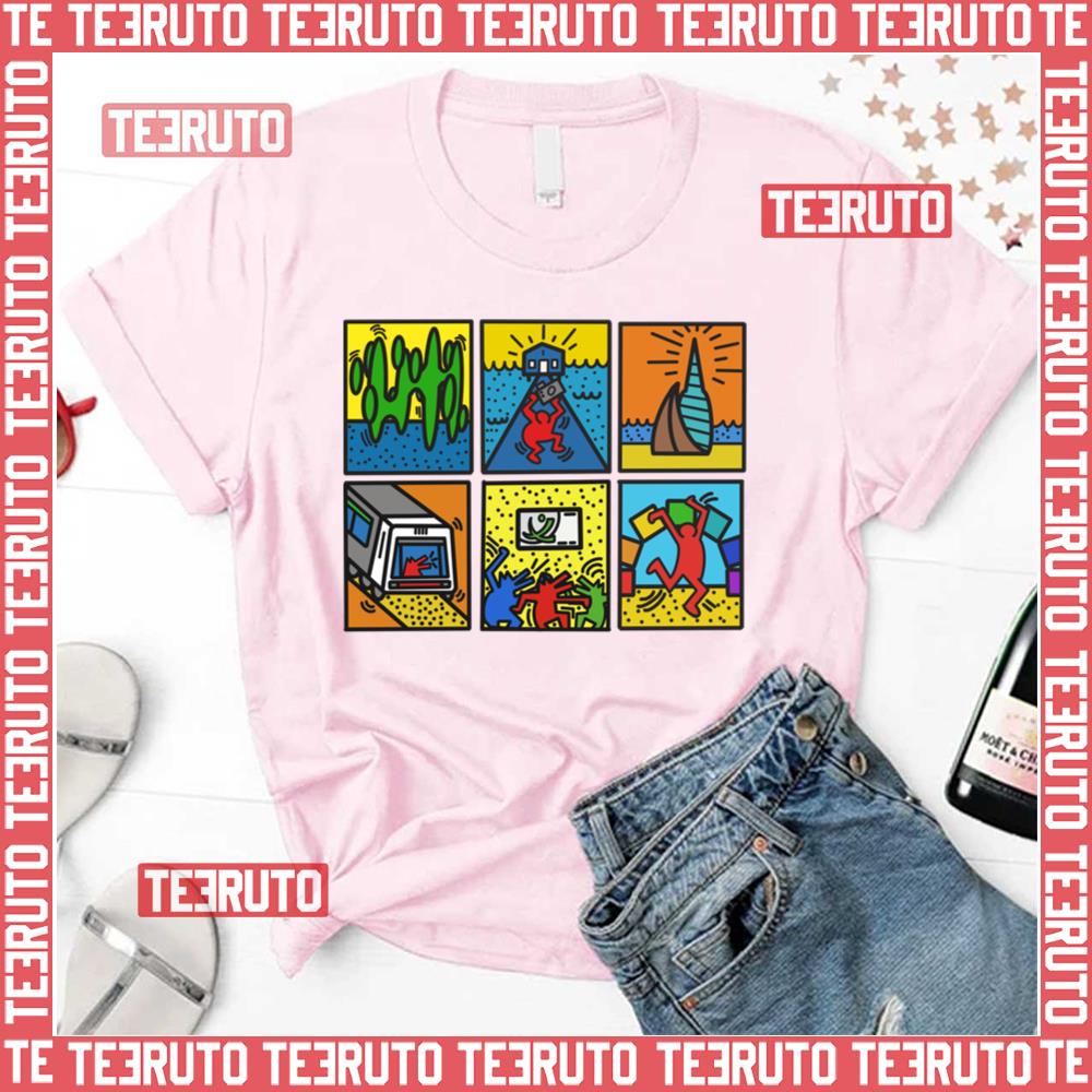Landmarks Of Perth In The Style Fo Keith Haring Unisex T-Shirt - Teeruto