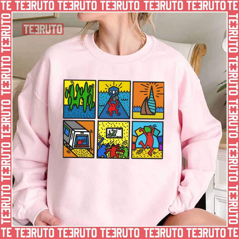 Landmarks Of Perth In The Style Fo Keith Haring Unisex T-Shirt - Teeruto