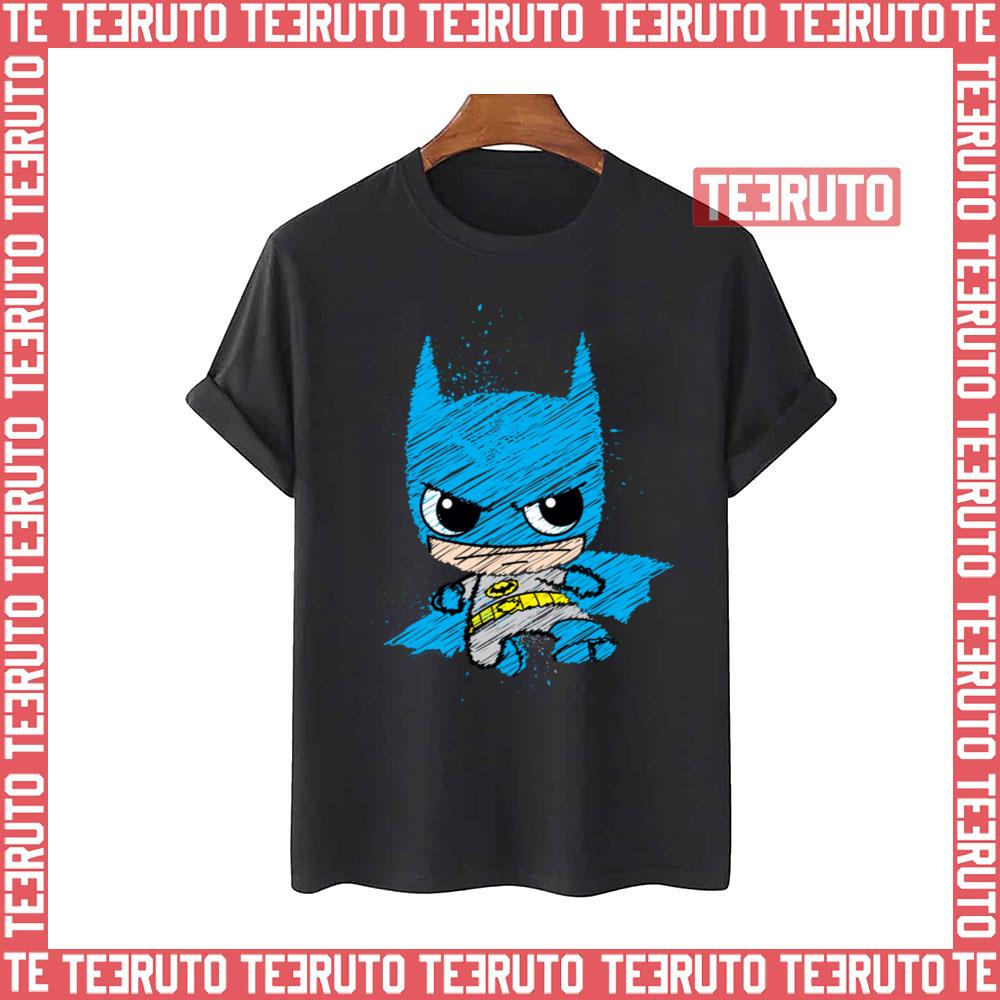 Mini Batman Sketch Chibi Unisex T-Shirt - Teeruto
